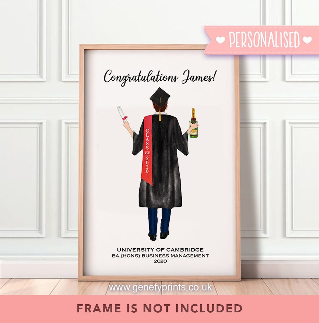 Personalised Male Graduation Print Male Graduation Gift Ideas the ...