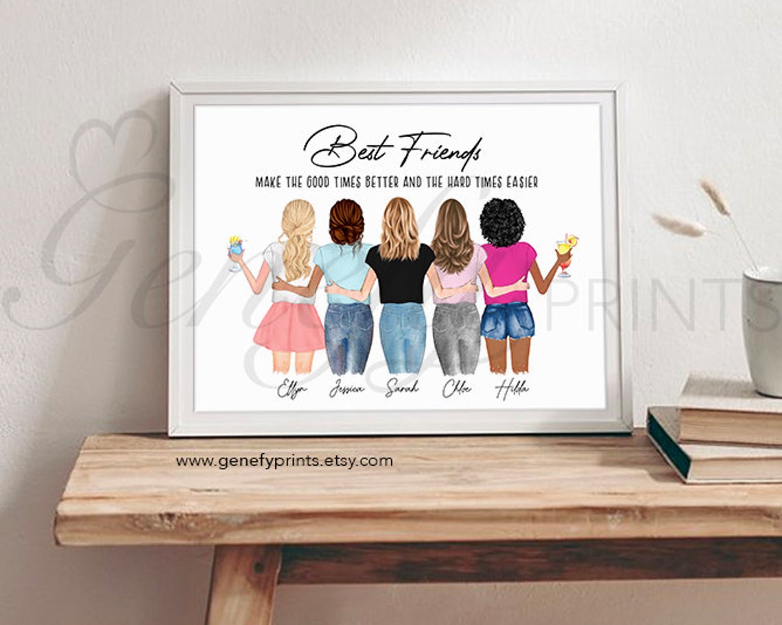 Personalised Friendship Print Gift for Best Friends True - Etsy UK
