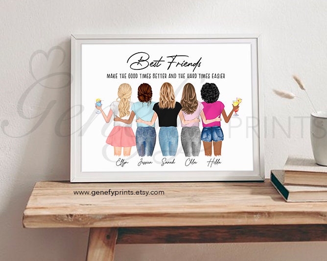 Personalised Friendship Print Gift for Best Friends True - Etsy UK