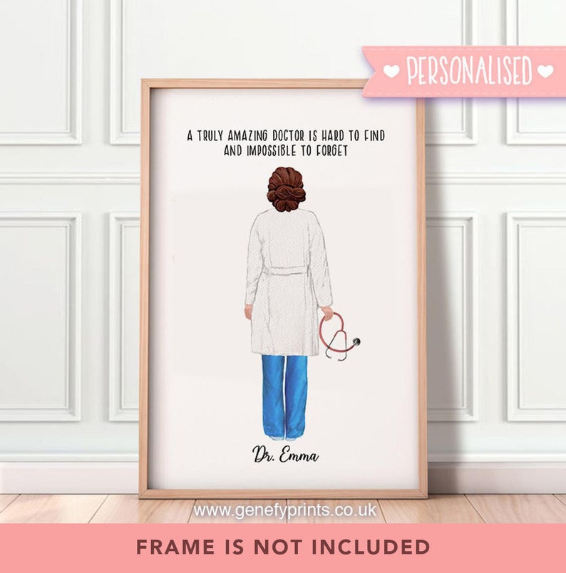 Personalised Female Doctor Print Female Doctor Gift Idea - Etsy Canada