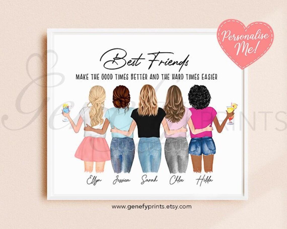 Personalised Friendship Print Gift for Best Friends True - Etsy UK