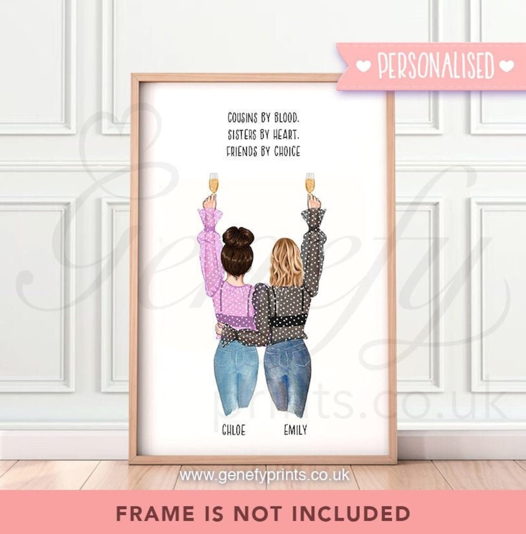 Personalised Cousins Print - Cousins Gift- Personalised Gifts for ...
