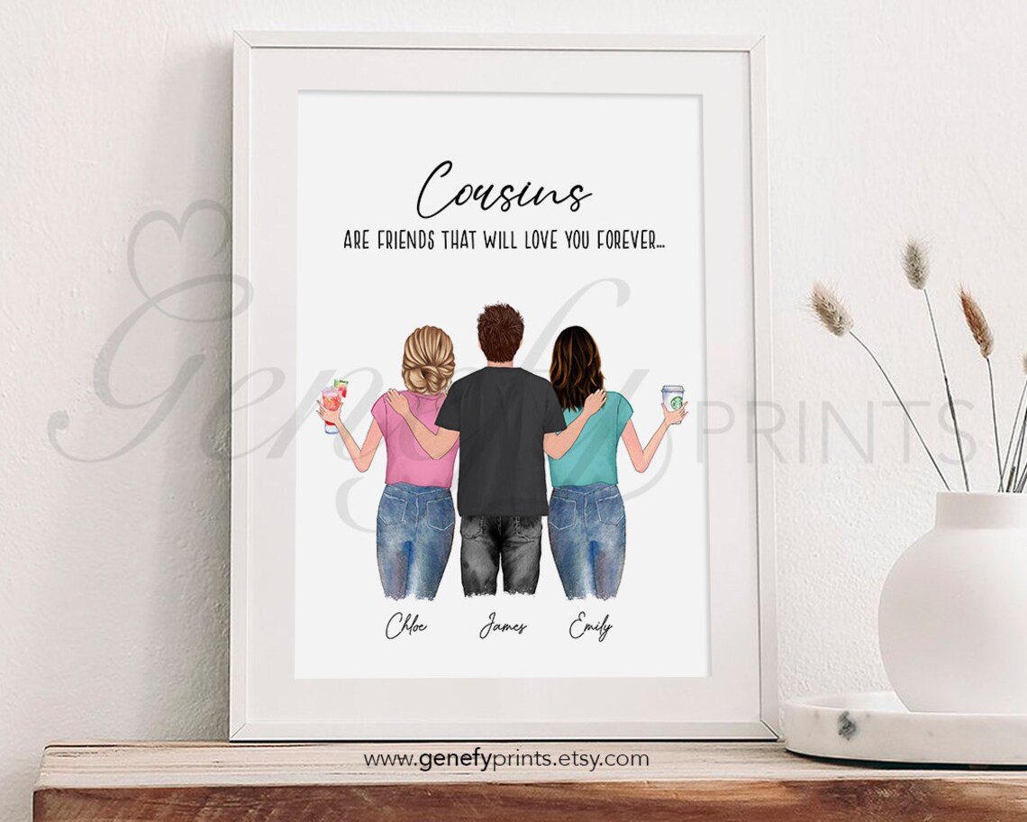 Personalised Cousins Print Cousins Gift Personalised Gift - Etsy