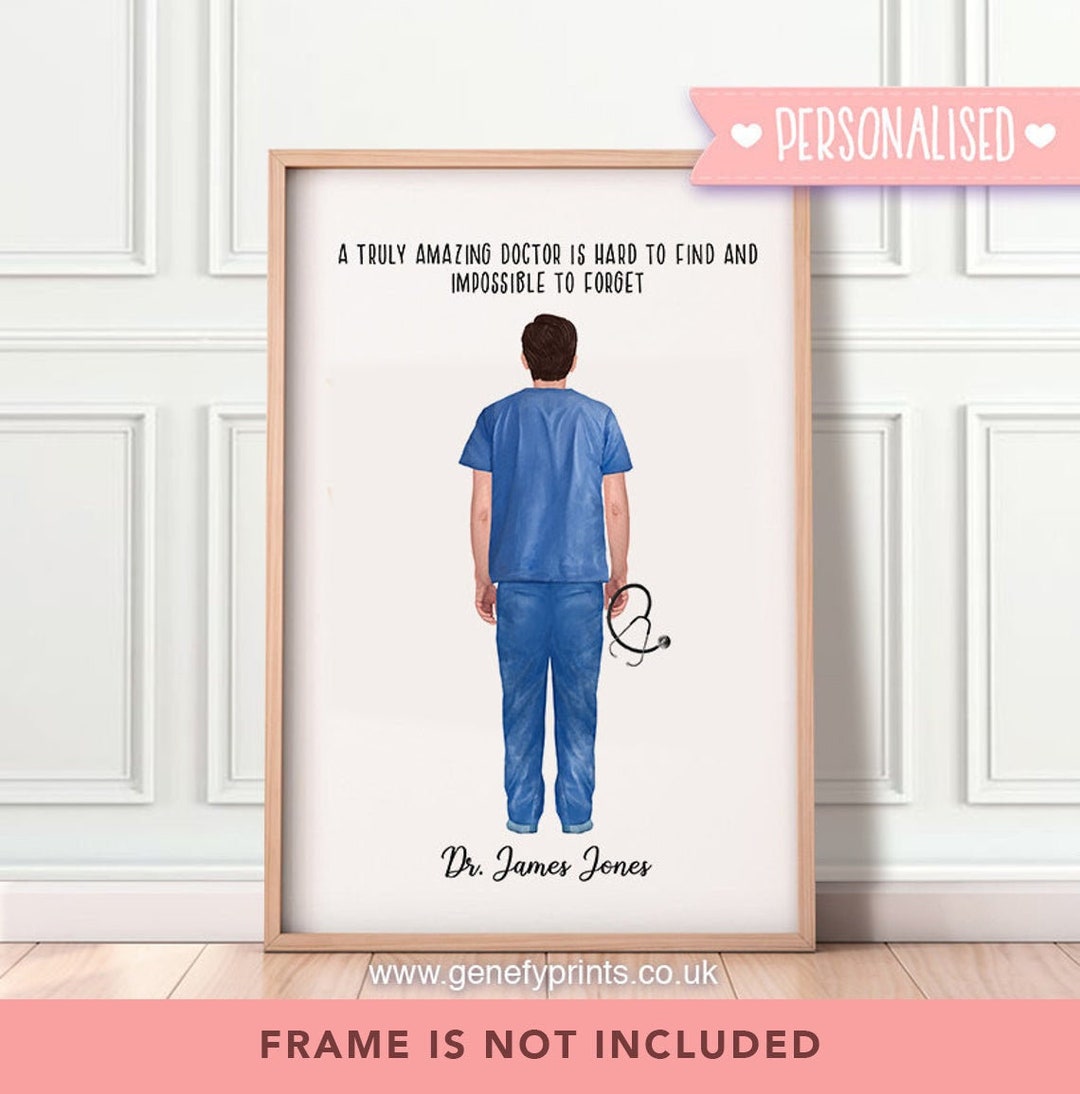 Personalized Male Doctor Print: Thank You Gift (digital File) - Etsy