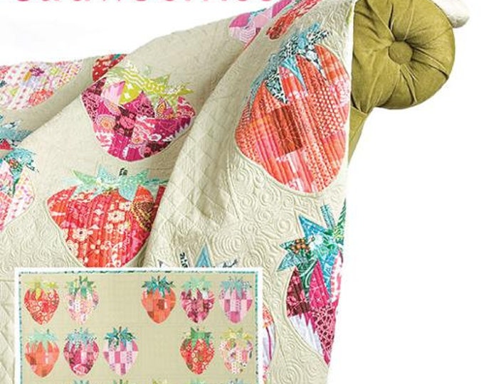 Mod Strawberry Quilt Pattern physical Paper Pattern / Sew Kind of ...