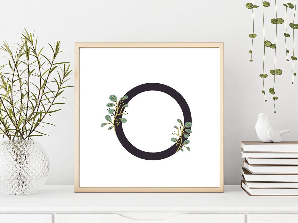 Custom Initial O Personalized Letter Monogram Bedroom Wall | Etsy