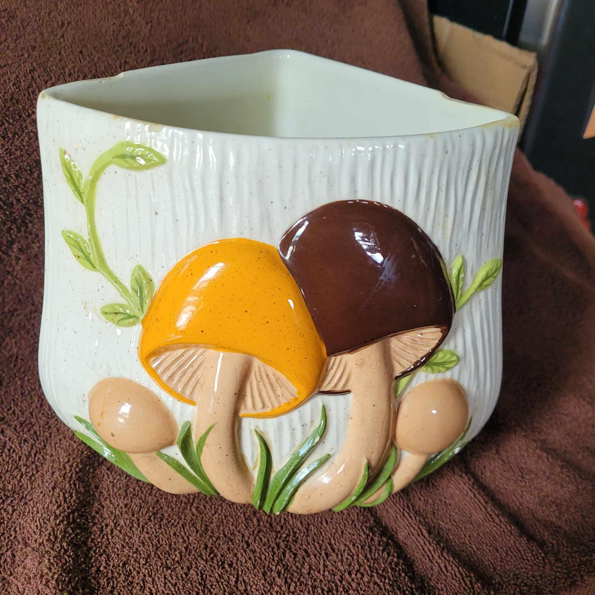 Vintage Mushroom Carousel 4 Section Divided Canister Set With Tray ...