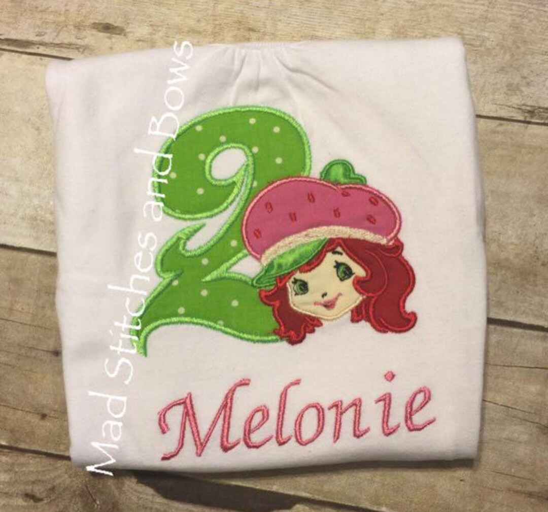 Custom Embroidered Little Miss Strawberry Shortcake Birthday Shirt - Etsy