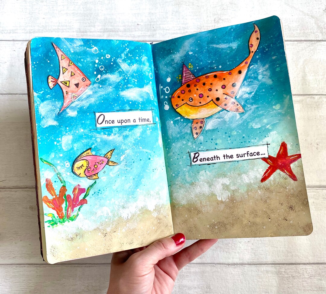 Mixed Media Art Journal Online Class Tutorial Kit - Etsy