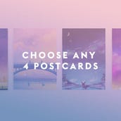 Art Postcard Set 4 Custom Art Postcards, Personalized Illustrated ...