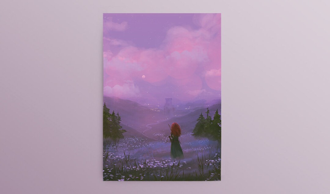 Postcard: Merida / Brave - Etsy