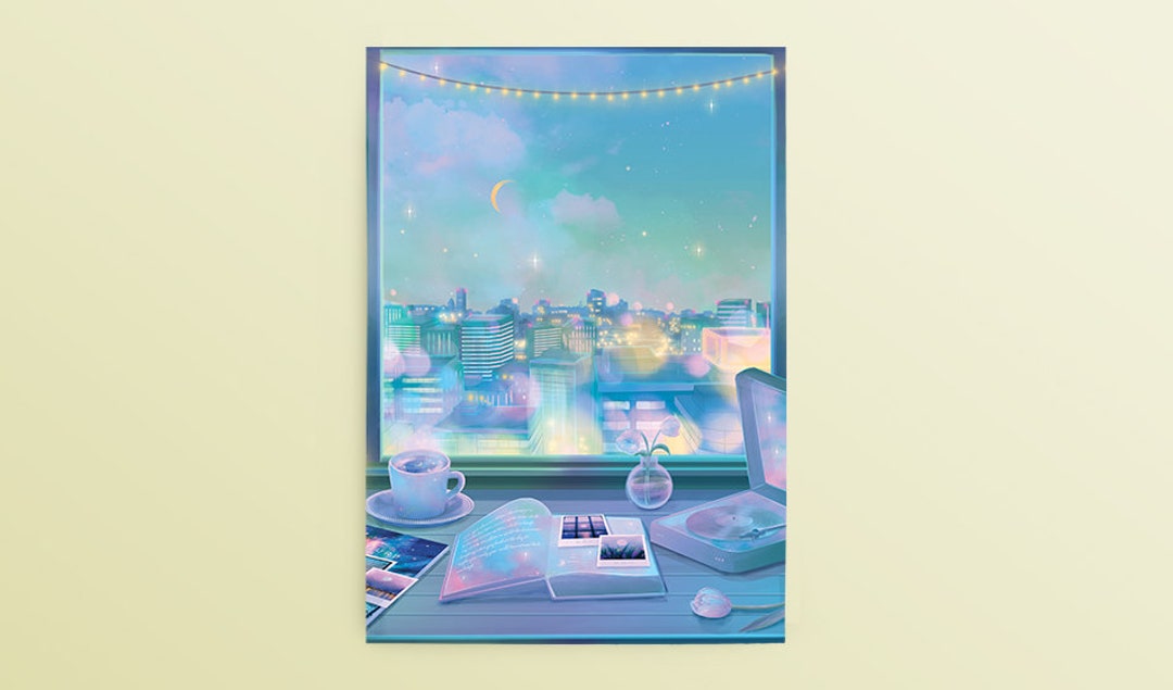 Postcard: Lofi Nights - Etsy