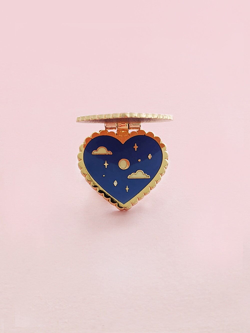 Heart Locket Hinged Enamel Pin - Etsy