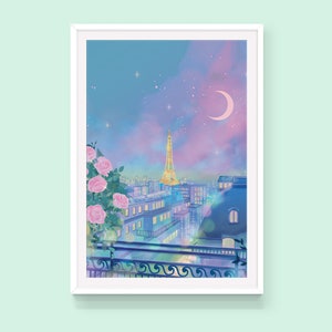 Poster: Night Out in Paris - Etsy