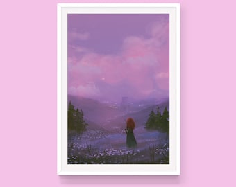 Disney's Merida Poster/print Minimalist Princess Merida - Etsy