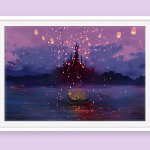 Princess Rapunzel Watercolor Tangled Poster Rapunzel Flynn | Etsy
