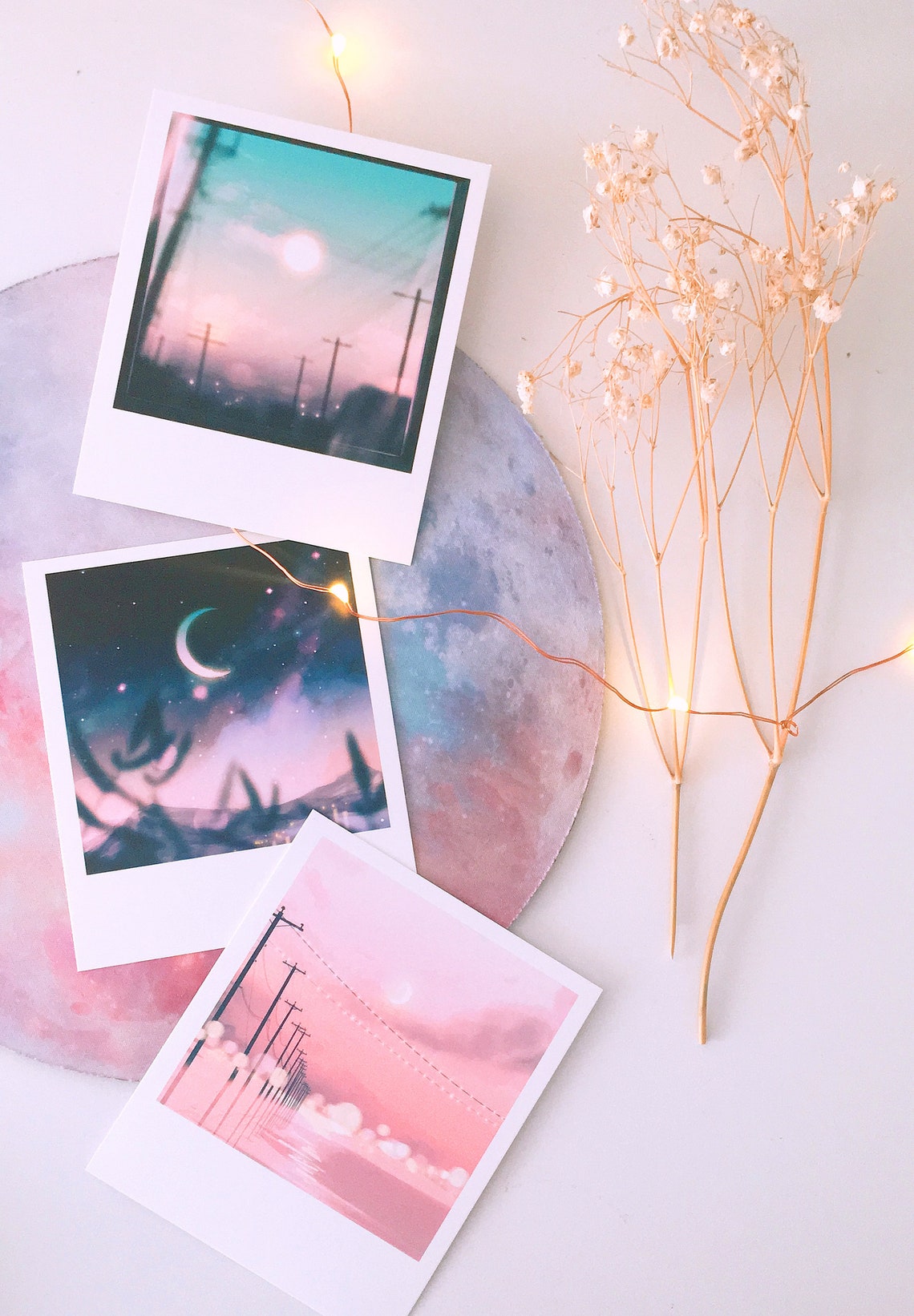Moons 12 Pcs Art Print Set | Etsy