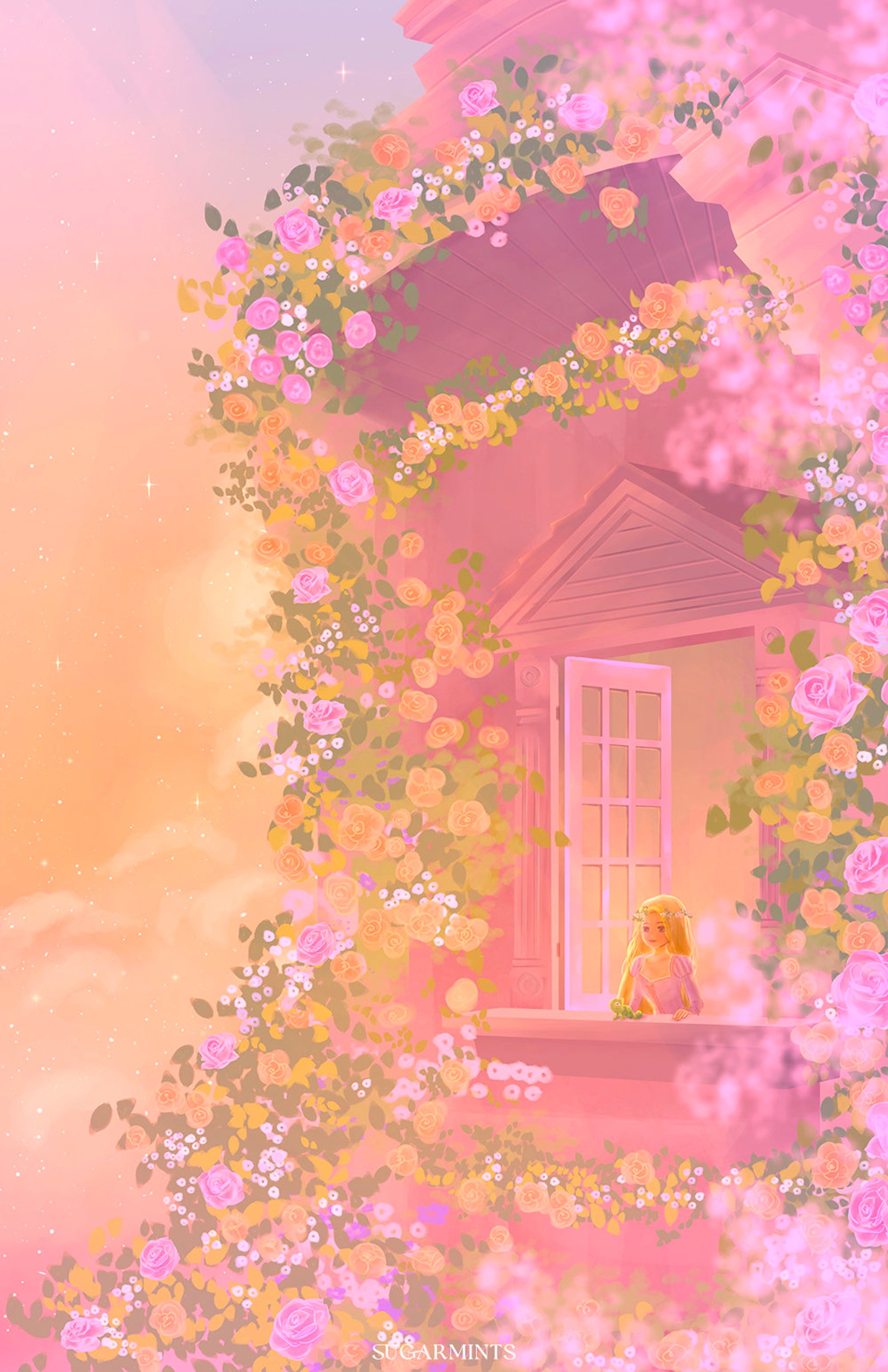 Postcard: Princess Rapunzel - Etsy