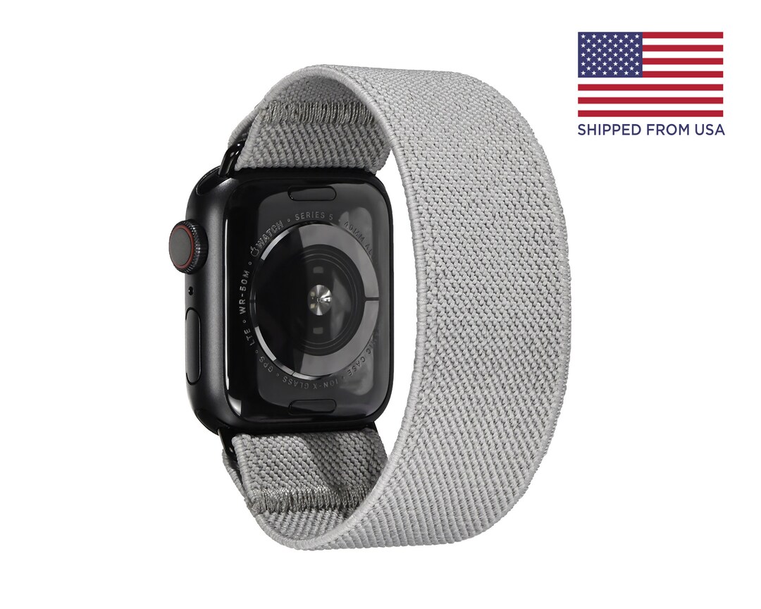 Gray Elastic Apple Watch Band, Stretchy Knit, Soft & Lightweight - Etsy