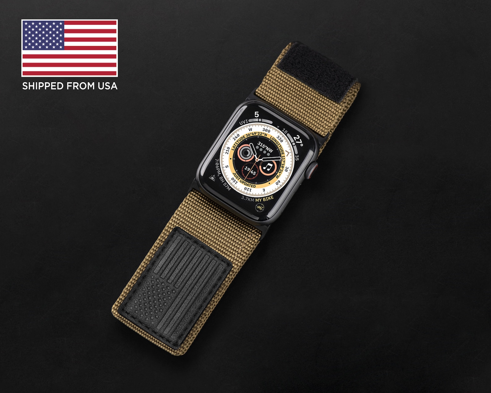 Tefeca Fortitude Series Ultra Wide Hook and Loop Band for Apple Watch ...
