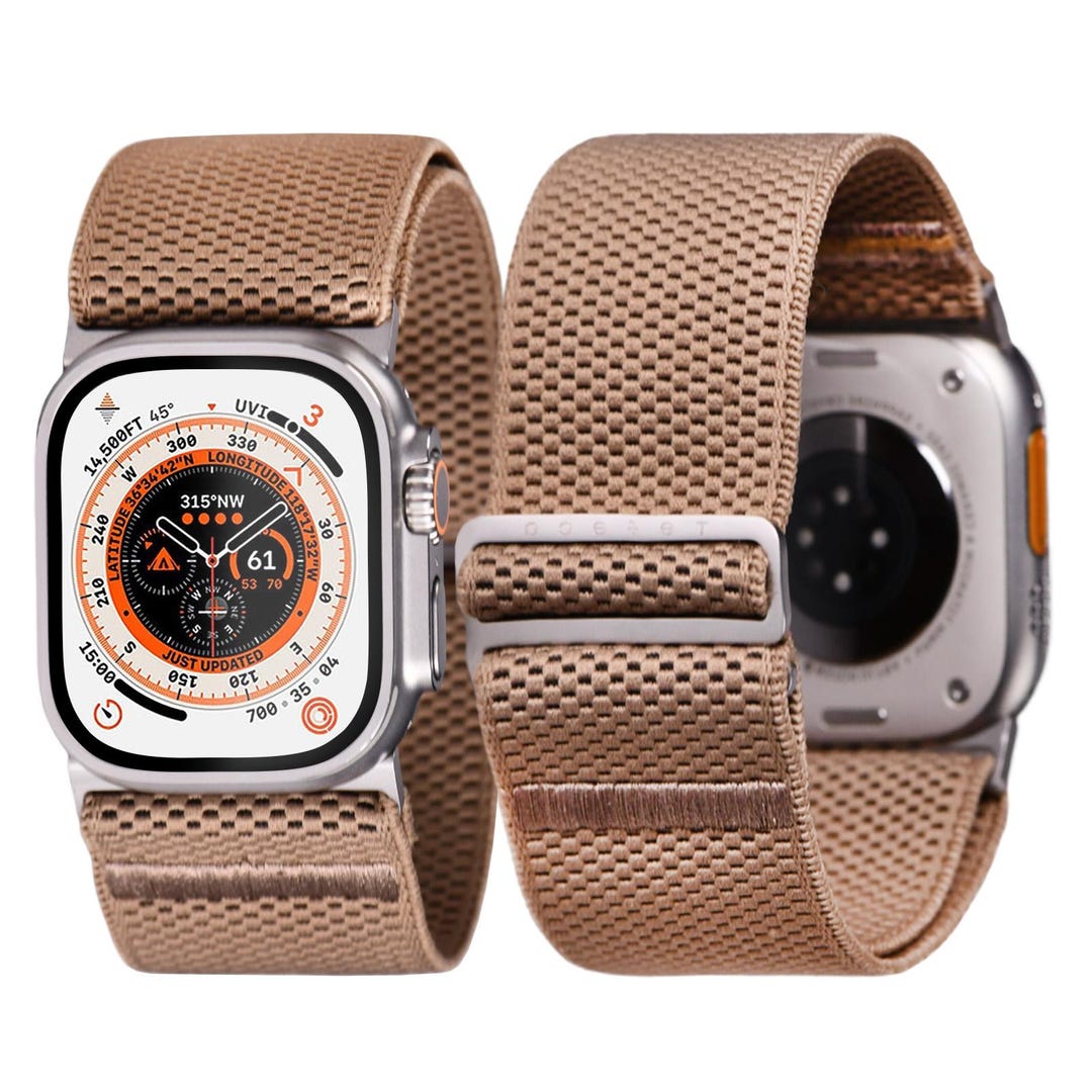 Hyper Desert Tan Stretchy Nylon Apple Watch Band | 42/44/45/49mm - Etsy