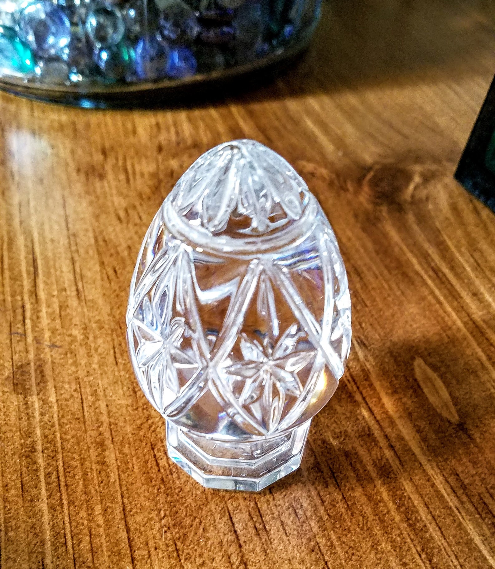 Vintage Paperweight Style Cut Crystal Egg With Pedestal Base - Etsy