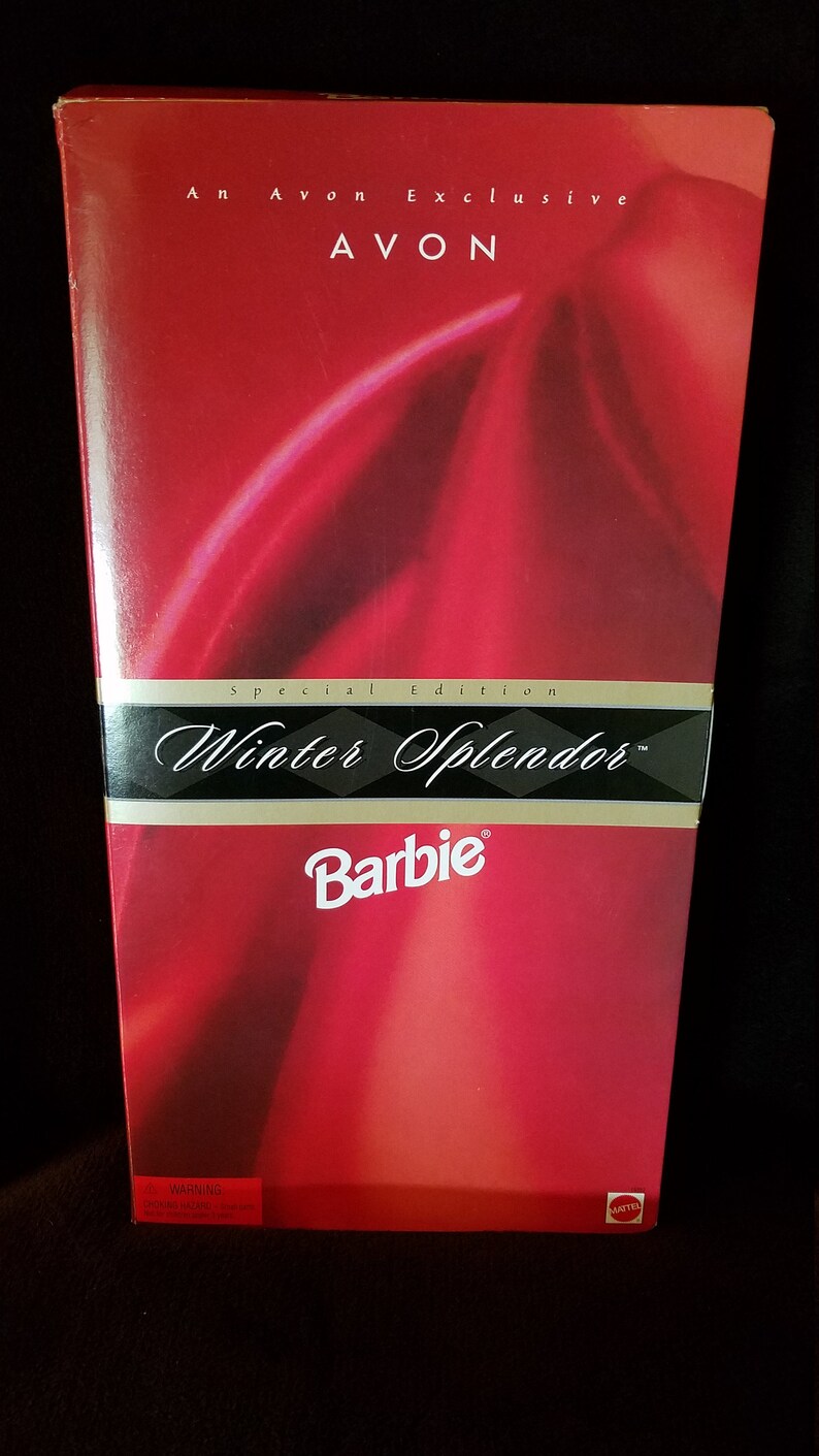 Avon winter Splendor Barbie, 1998 Mattel Inc - Etsy