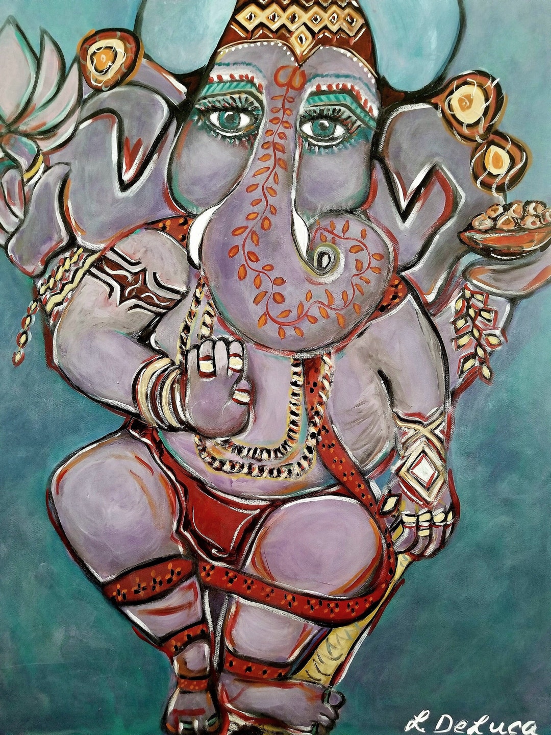 Ganesha With Walking Stick - Etsy