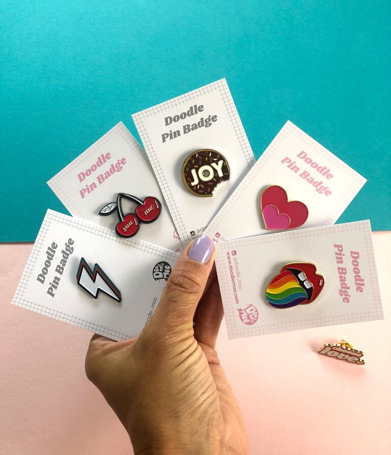 KISS ME RAINBOW Enamel Pin, Lips Pin, Lips & Tongue Pin, Hard Enamel ...