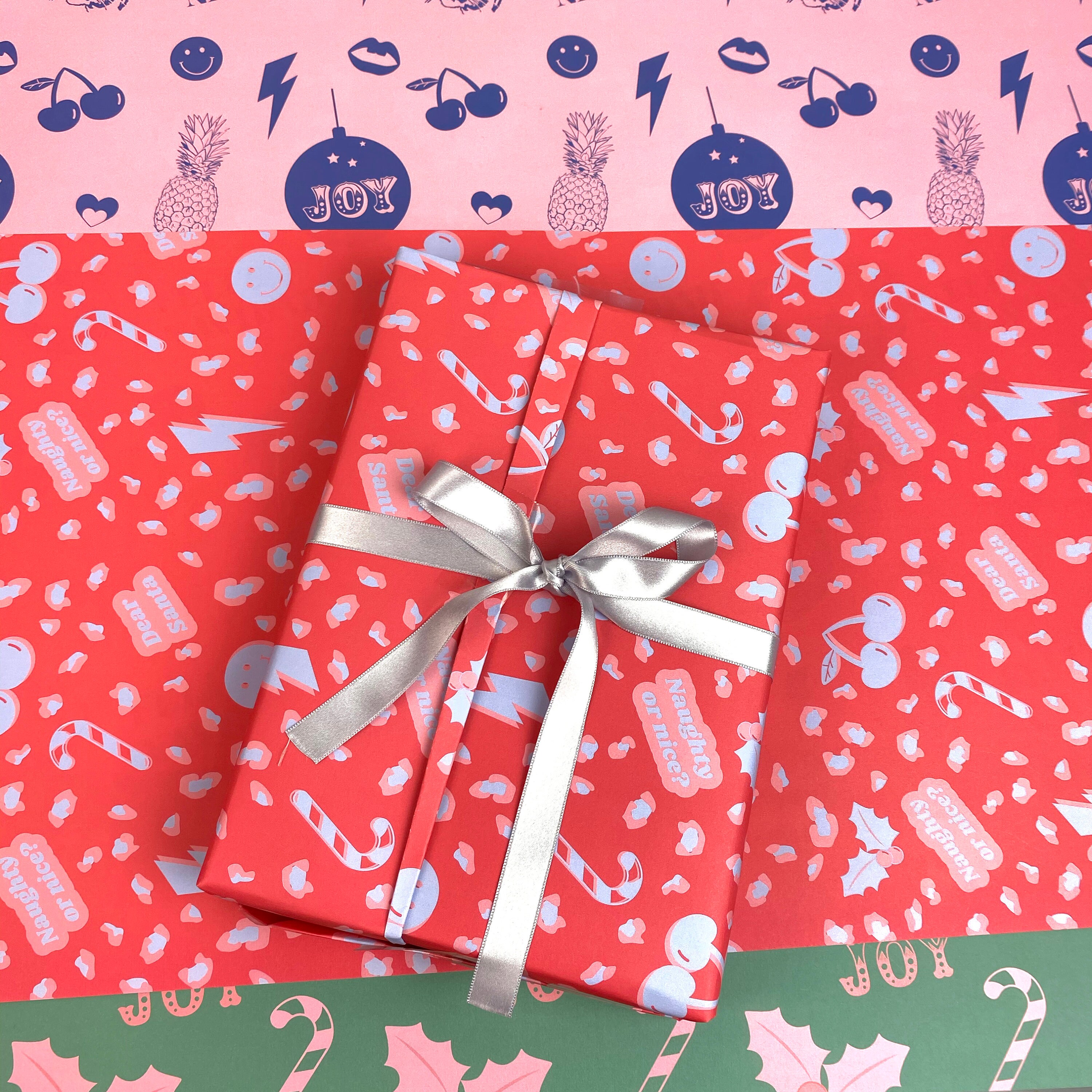 Christmas Wrapping Paper naughty or Nice Gift Wrap Leopard Print Christmas Wrapping Paper Etsy UK