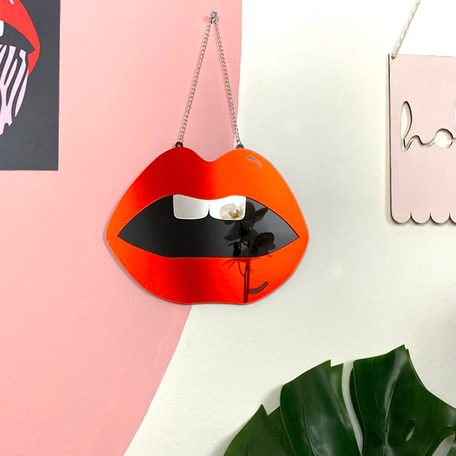 Lips Mirror / Acrylic Mirror / Lips Acrylic Mirror / Wall Mirror Red ...