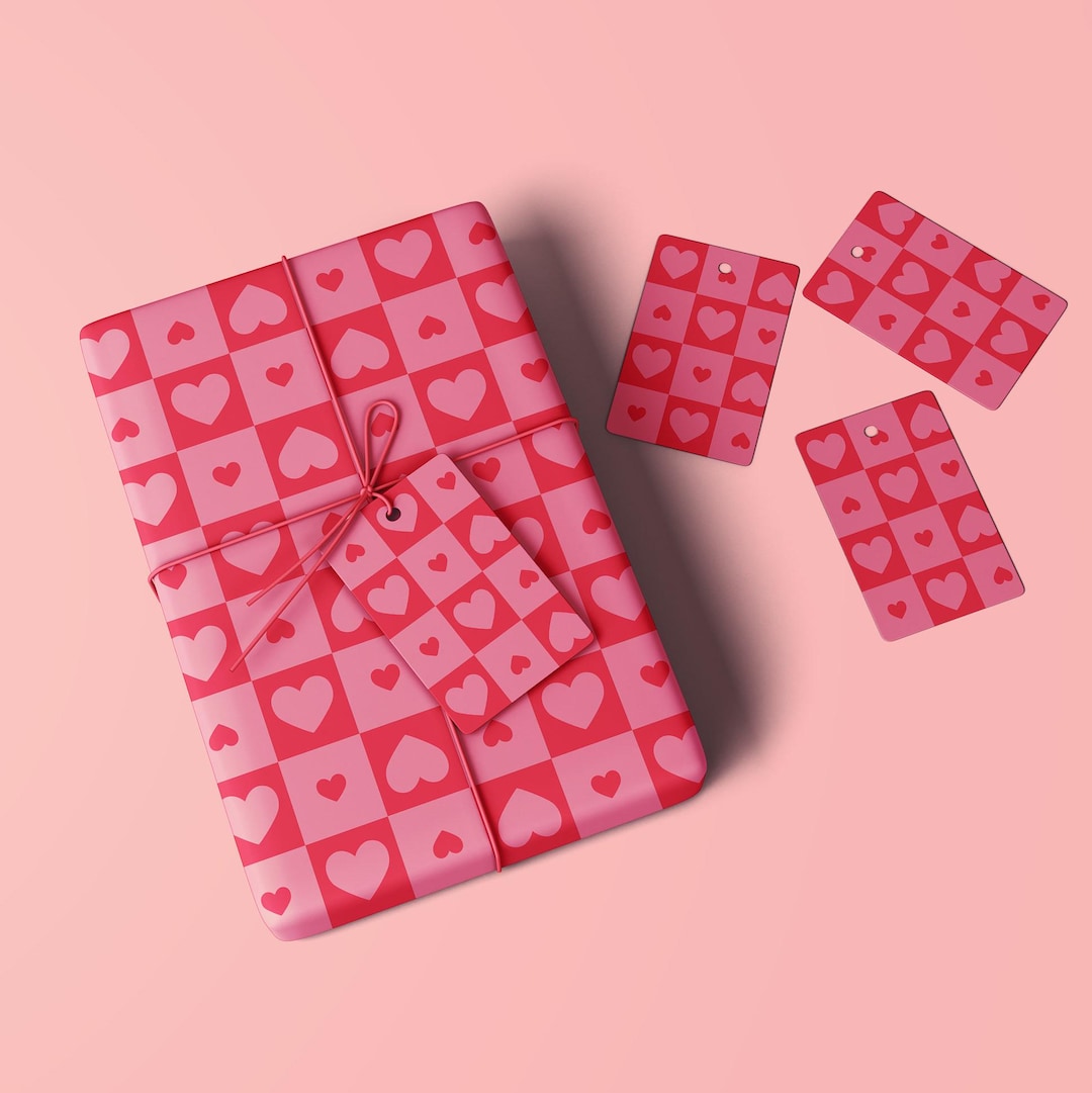 Heart Wrapping Paper, Heart Love Wrapping, Hearts Wrapping Paper ...