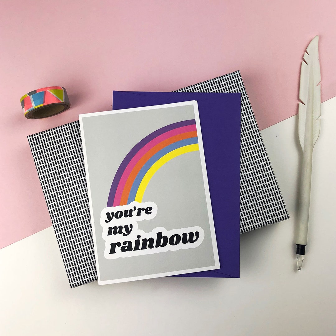YOU'RE My RAINBOW Greeting Card// Rainbow Card, Friendship, Love ...