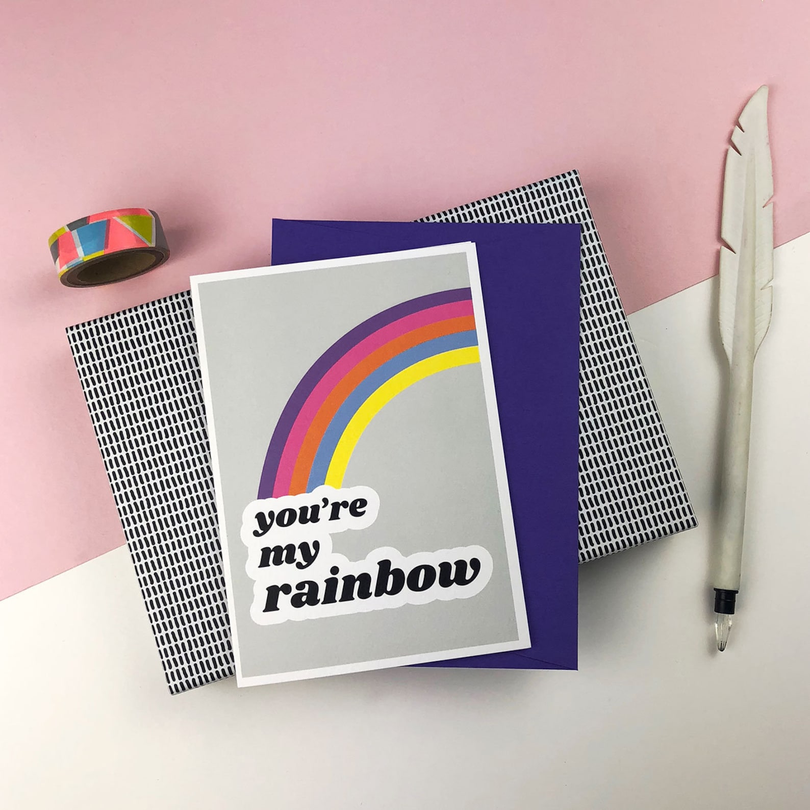 YOU'RE My RAINBOW Greeting Card// Rainbow Card - Etsy