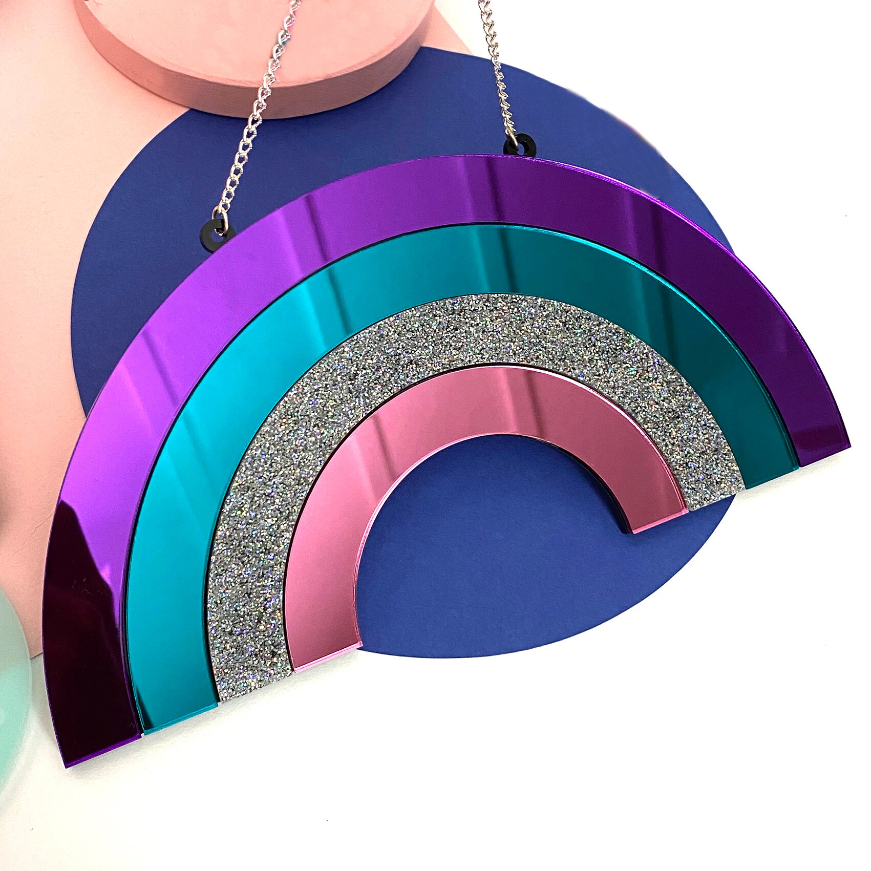 Rainbow Mirror / Acrylic / Wall Mirror / Multicolored - Etsy