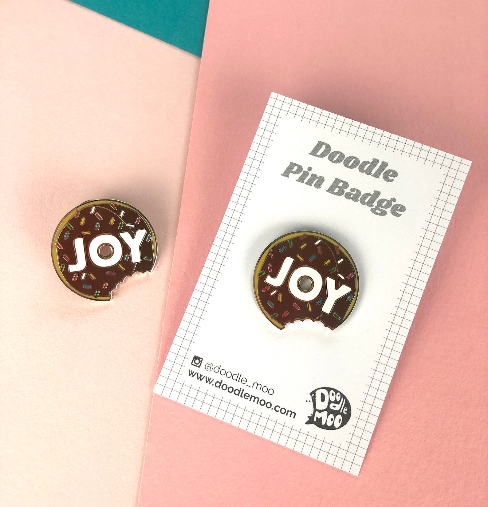 JOY Doughnut Enamel Pin, Doughnut Pin, Soft Enamel Pin, Joy Pin - Etsy