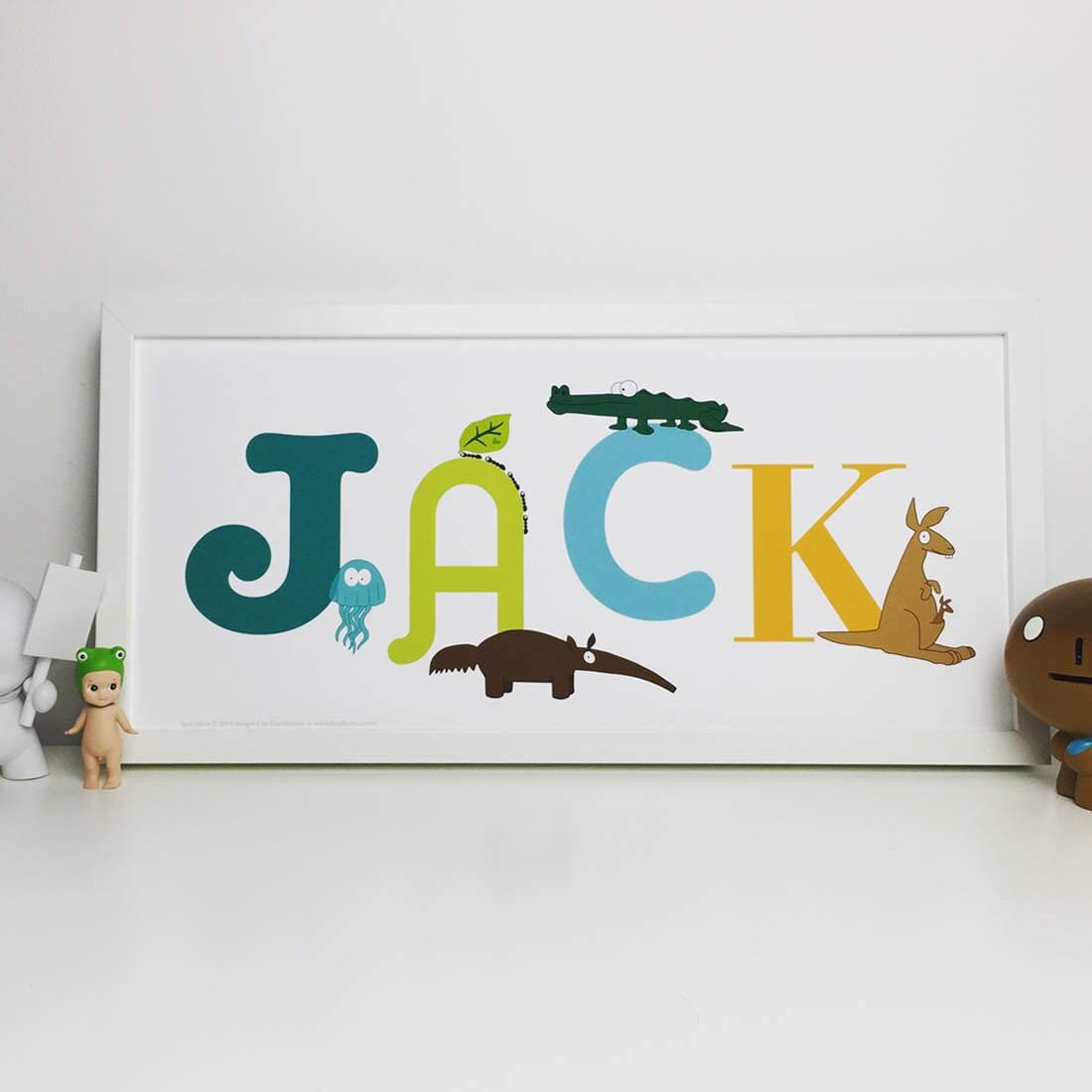 Personalised Name// Print/poster, With Alphabetical Illustration ...
