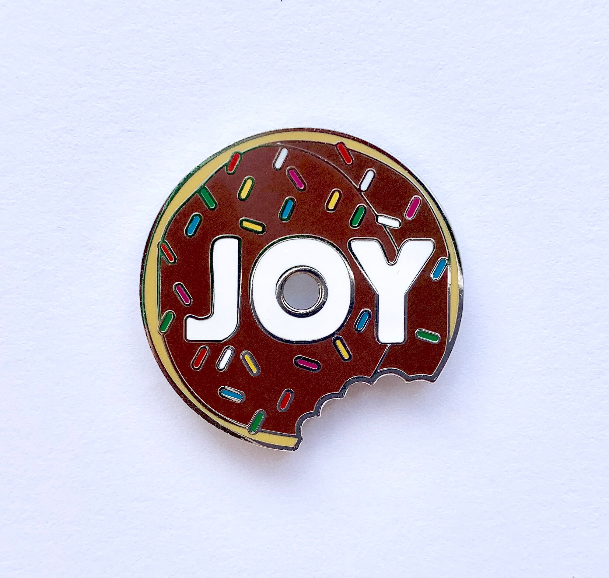 JOY Doughnut Enamel Pin, Doughnut Pin, Soft Enamel Pin, Joy Pin - Etsy