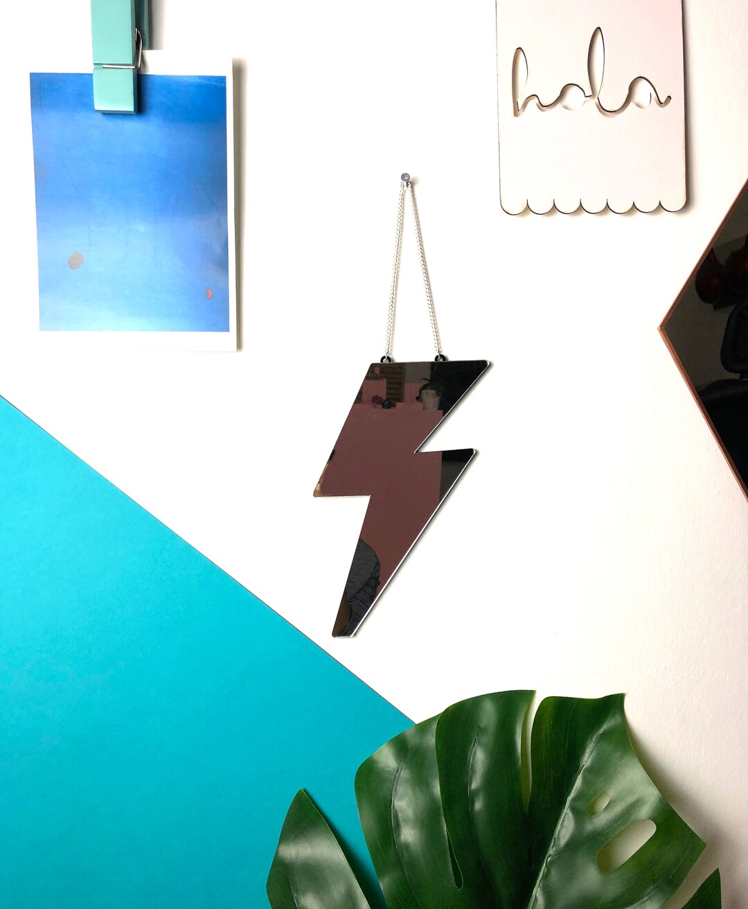 Lightning Bolt Mirror / Light Me / Wall Mirror / Silver & Gold - Etsy