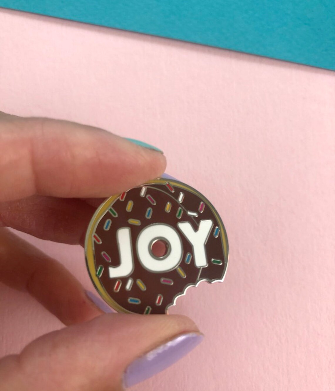 JOY Doughnut Enamel Pin, Doughnut Pin, Soft Enamel Pin, Joy Pin - Etsy