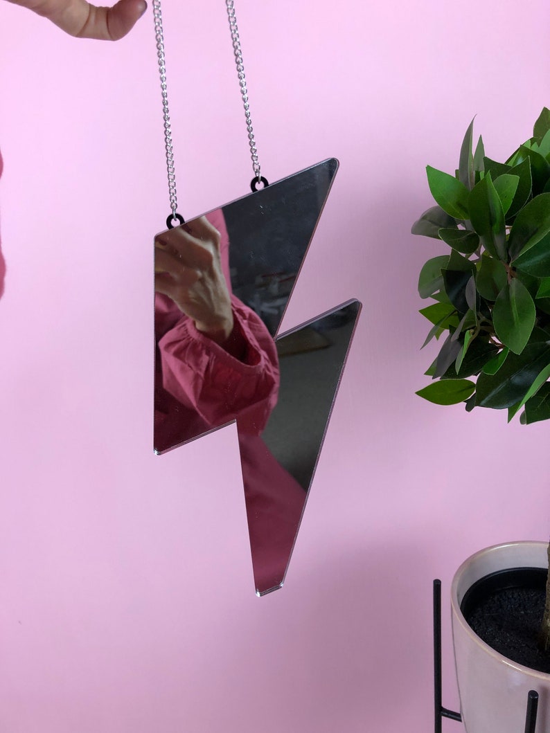 Lightning Bolt Mirror / Light Me / Wall Mirror / Silver & Gold - Etsy