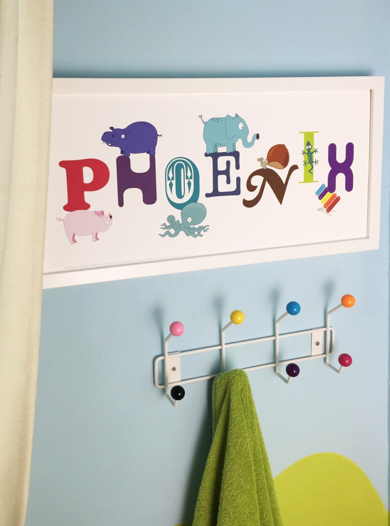 Personalised Name// Print/poster With Alphabetical - Etsy