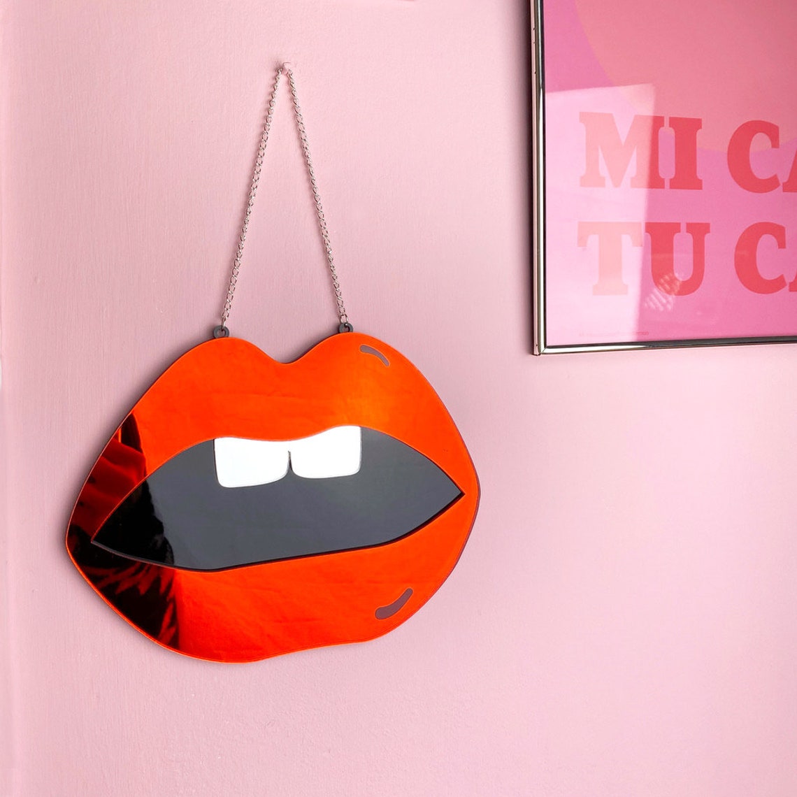Lips Mirror / Acrylic Mirror / Lips Acrylic Mirror / Wall Mirror Red ...