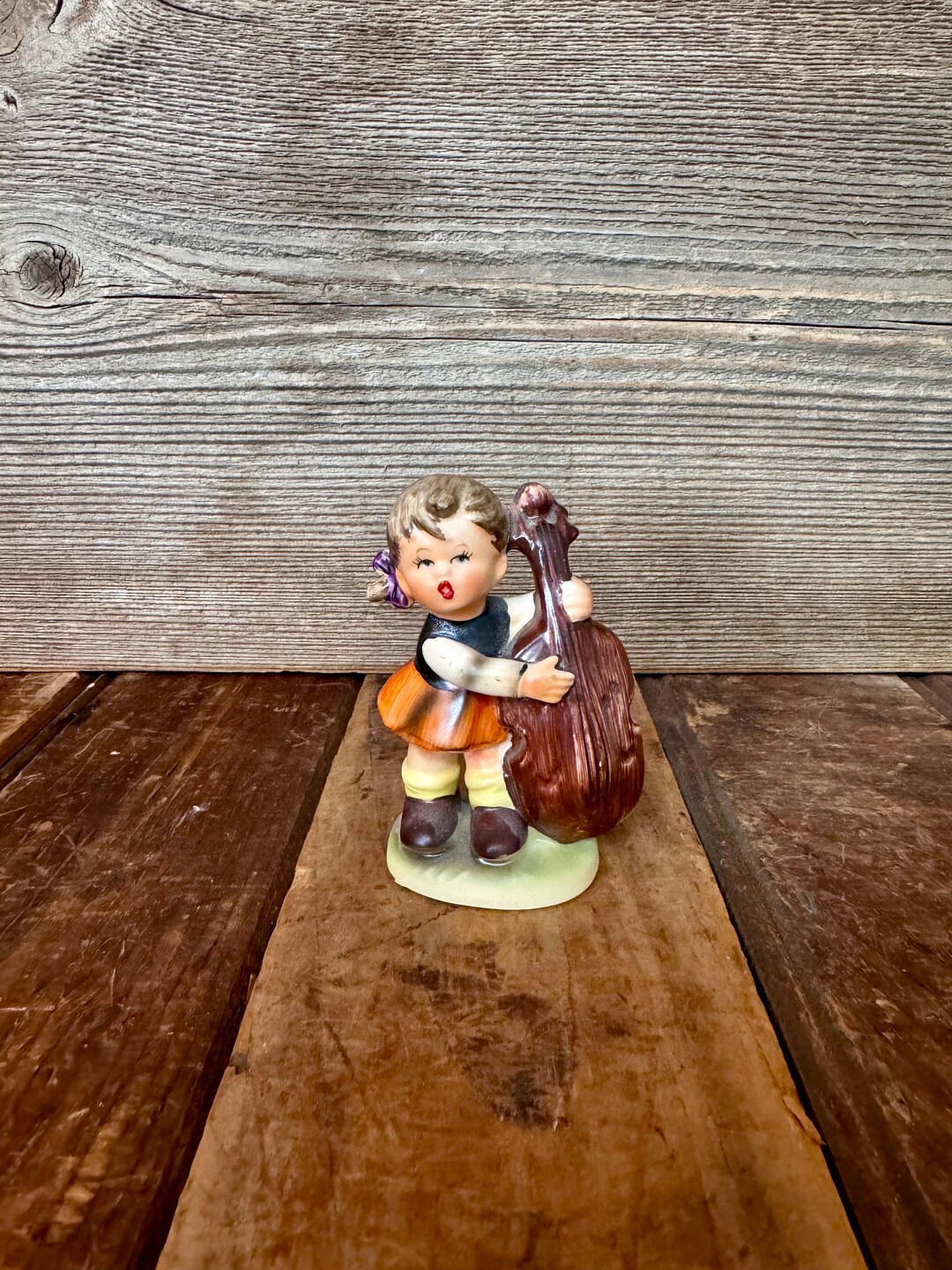 Vintage Little Girl With Cello Figurine, Vintage Porcelain Cellist ...
