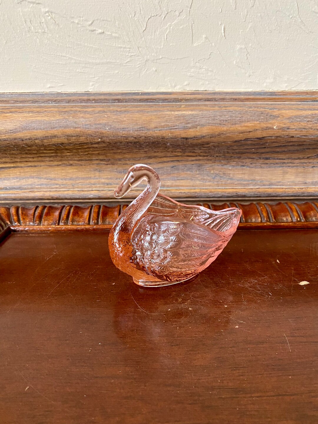 Vintage Imperial Glass Pink Swan Dish, Vintage Small Pink Swan Dish ...