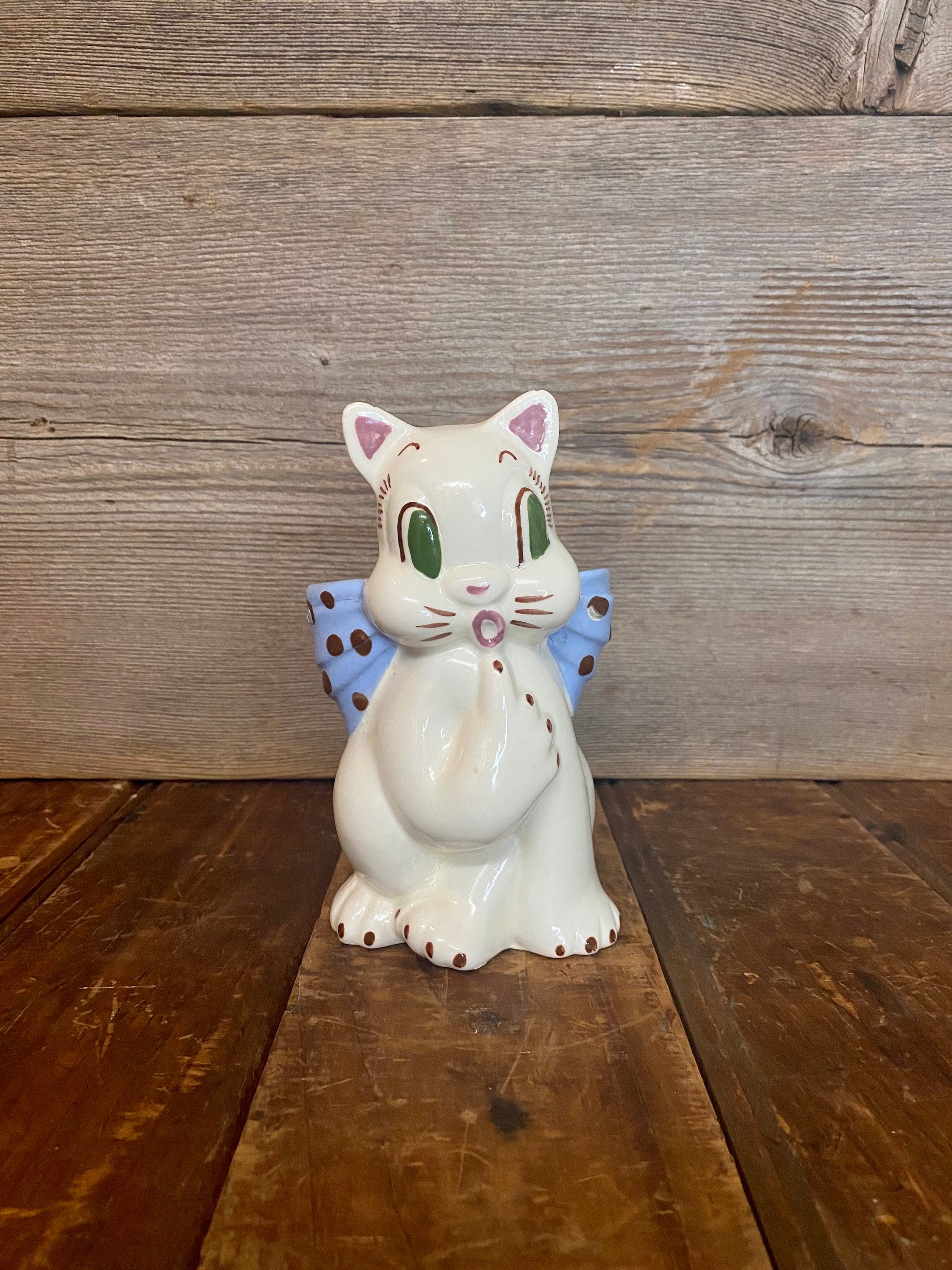 Vintage Purr-kie Betty & Gordon Cat Planter, Vintage White Cat Planter ...