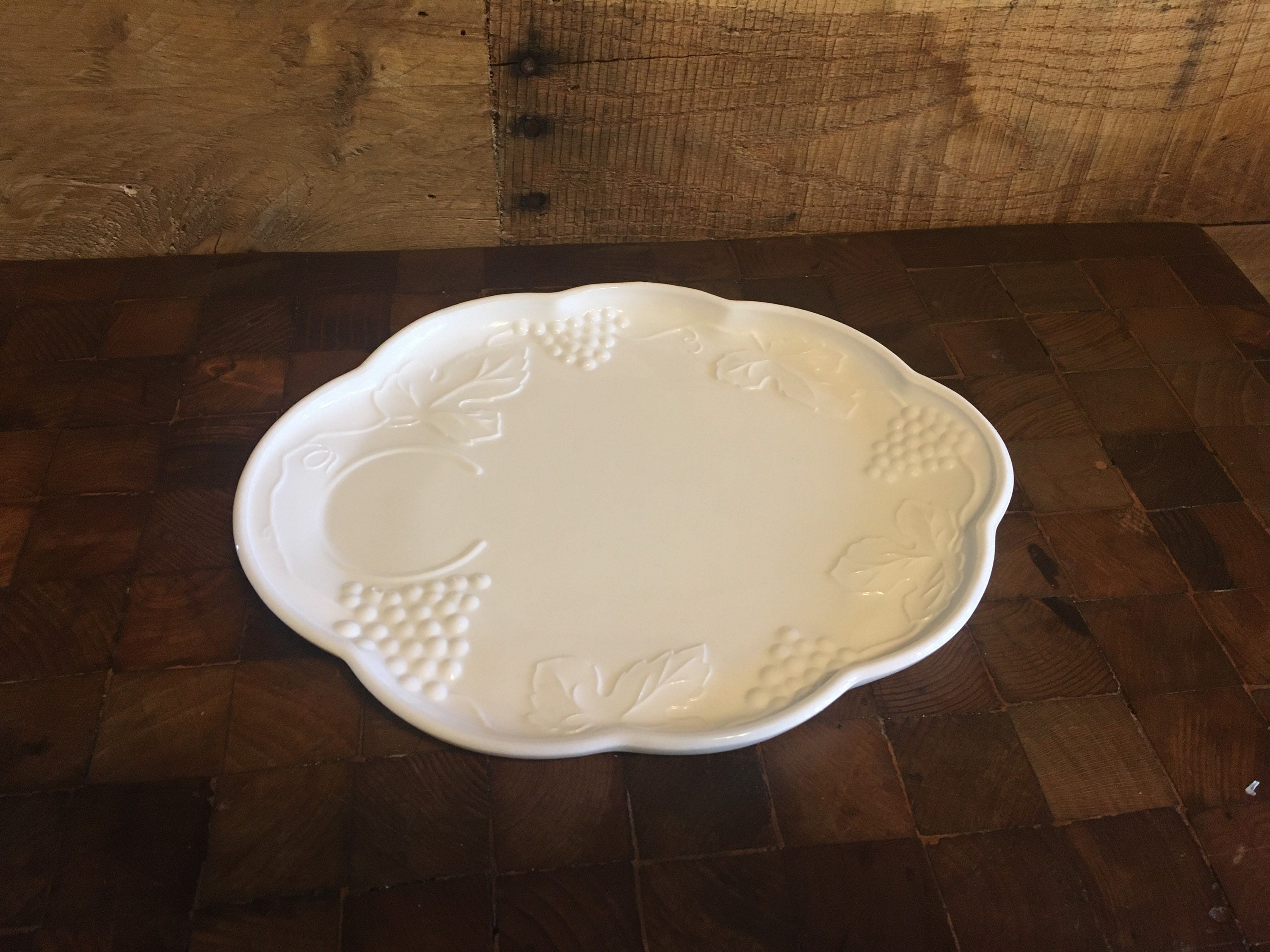 Vintage Snack Set Colony Harvest Glass Snack Set Milk Glass | Etsy