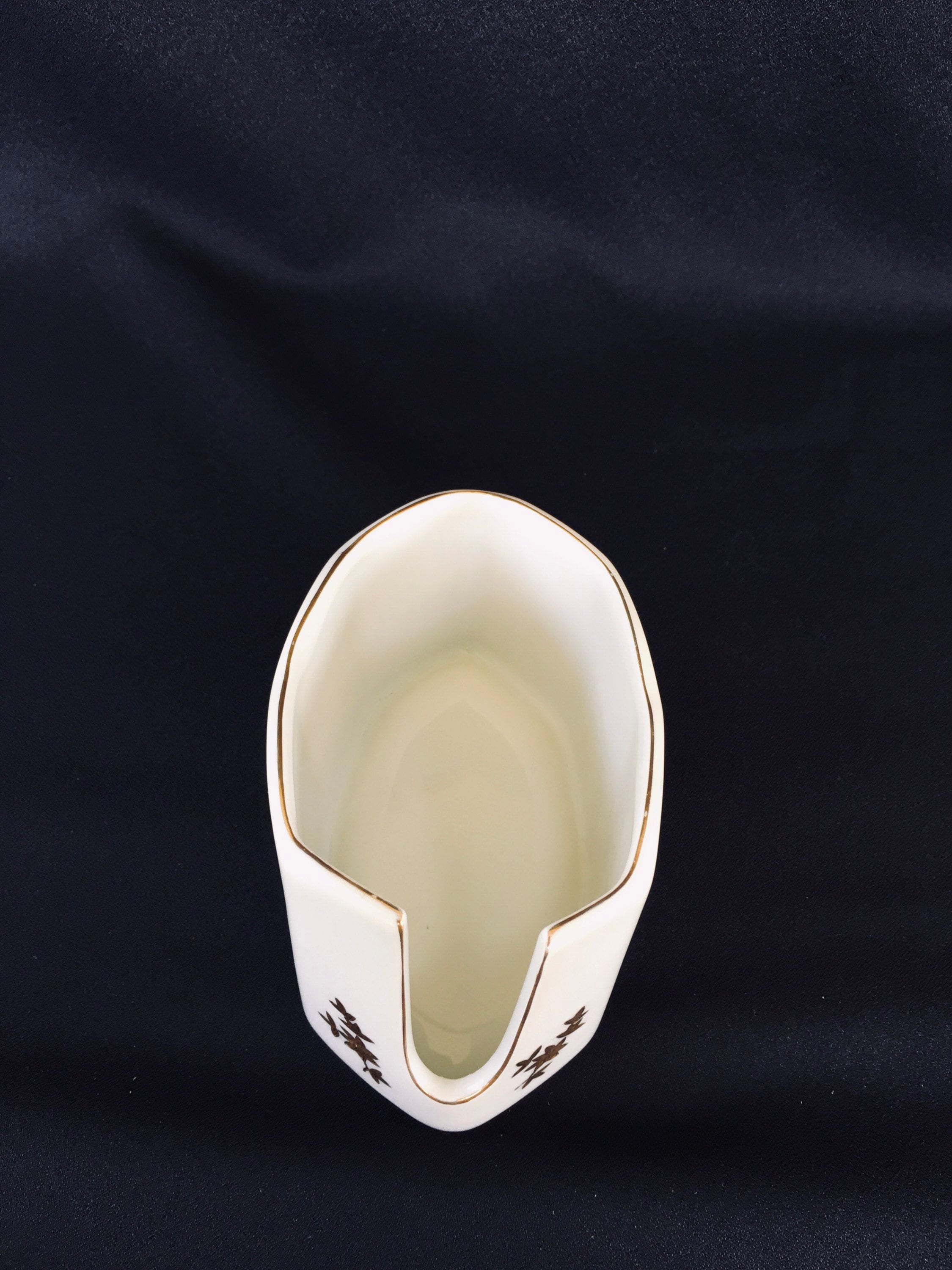 Vintage Spoon Rest Vintage China Spoon Rest White and Gold | Etsy