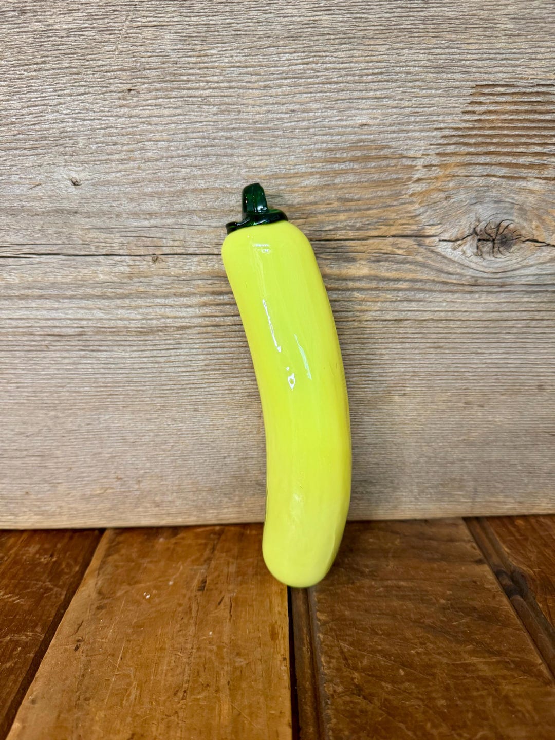Vintage Murano Style Glass Yellow Pepper, Vintage Hand Blown Yellow ...