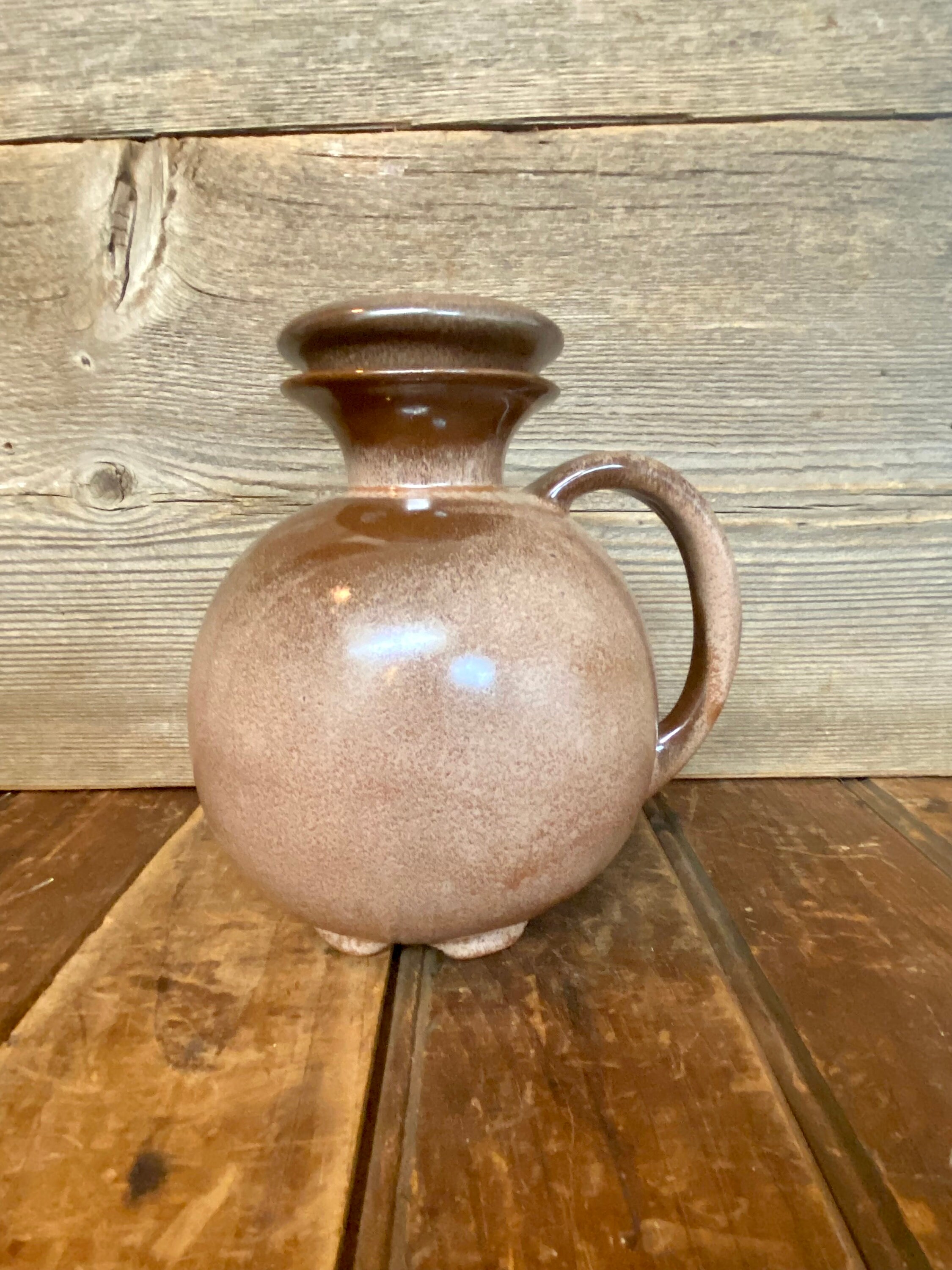 Vintage Brown Satin Frankoma Carafe Set, Vintage Frankoma Coffee Carafe ...